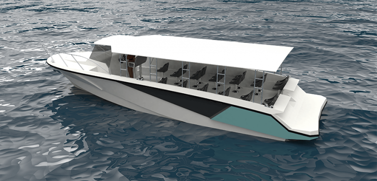 Dive Boat - Stark 45C / Commercial Boat Design, Diving Boat Design